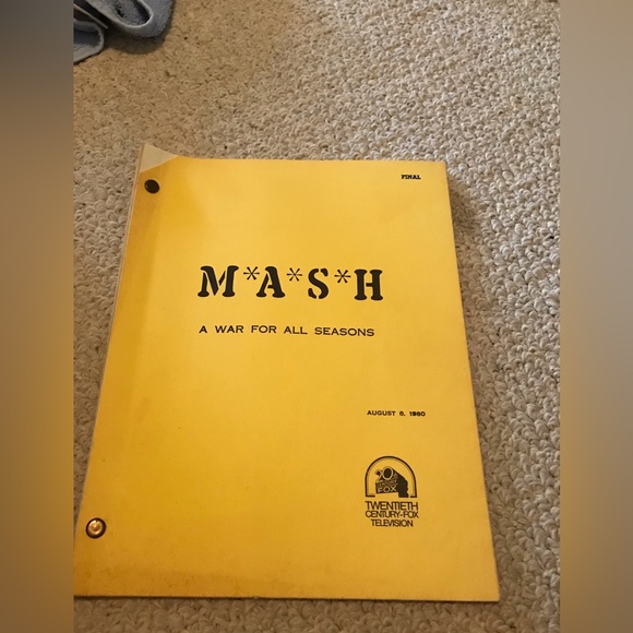 M*A*S*H | Other | Vintage Mash Script August 8 98 | Poshmark